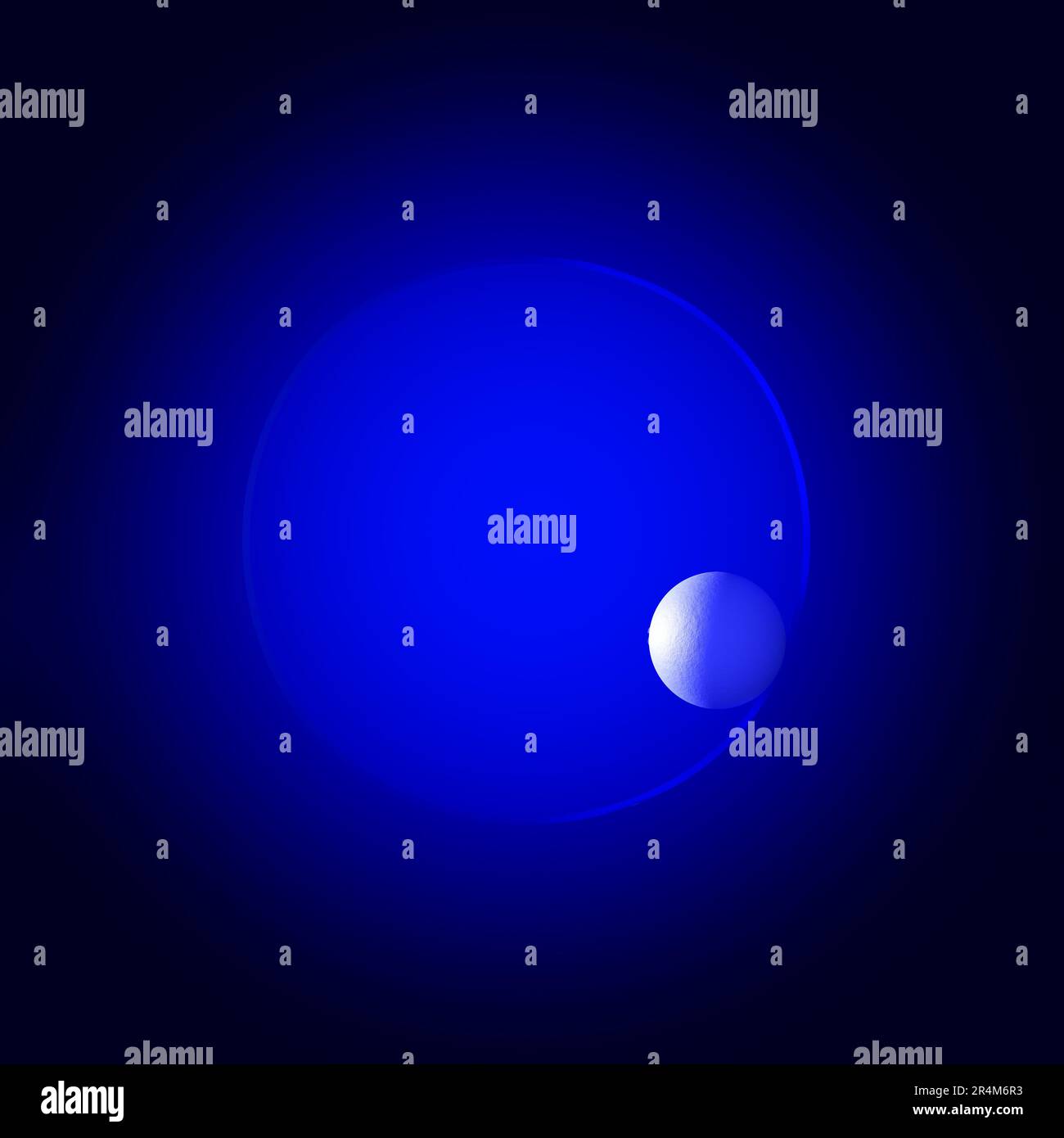 Comfort zone or vicious cycle. Ball rolling in the blue circle ...