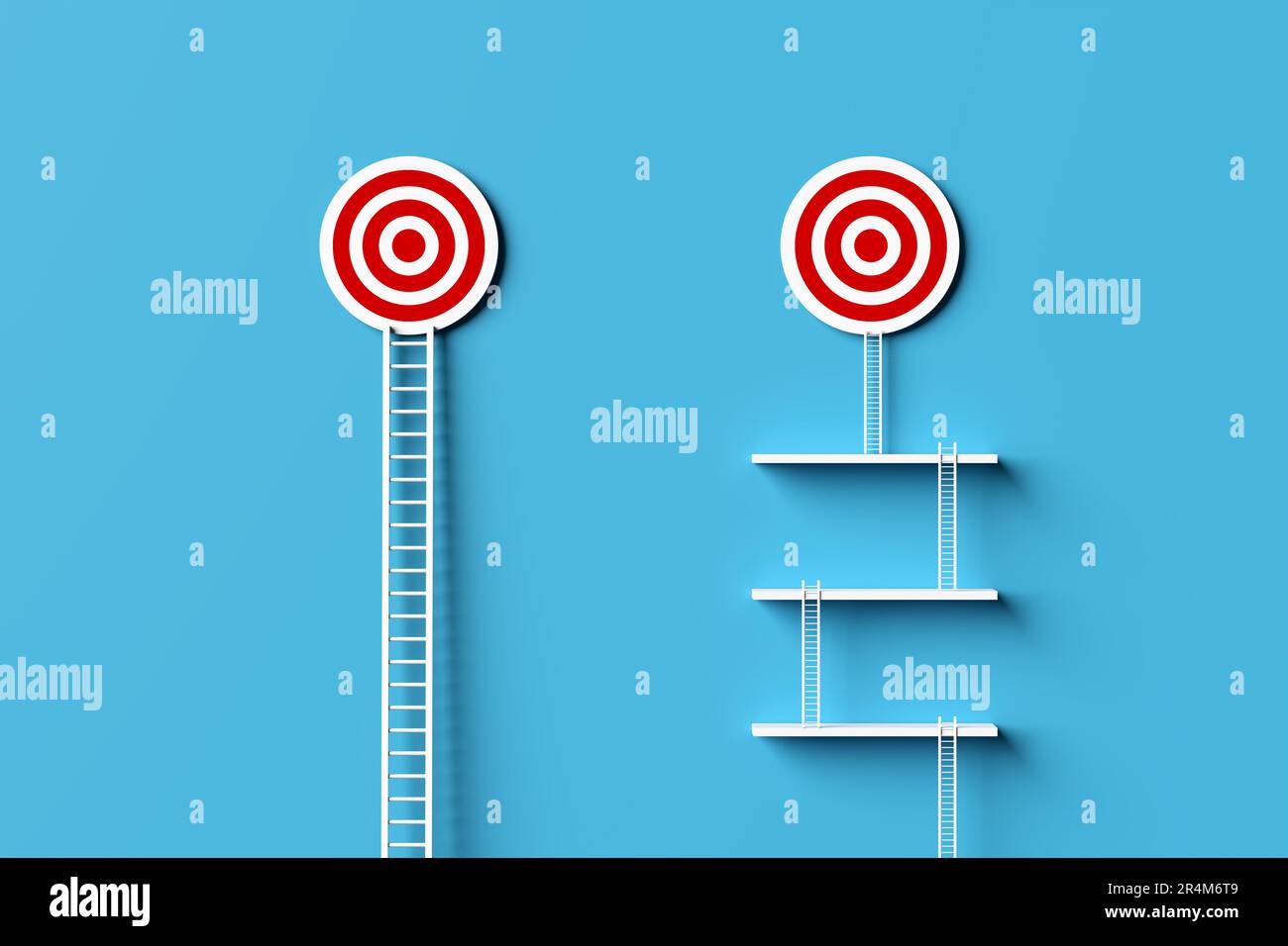 Short or long paths to achieve success and goals in business career ...