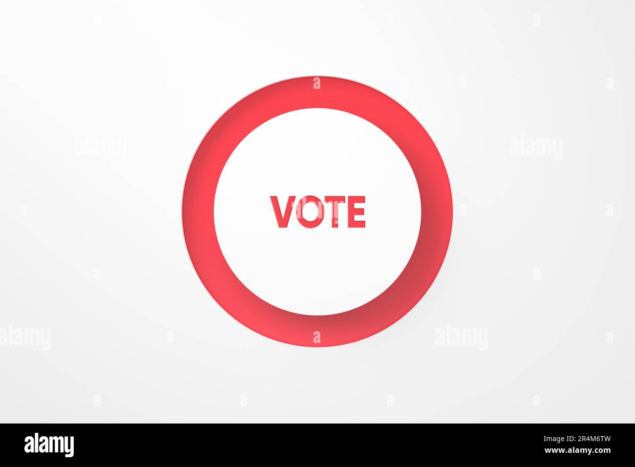 Online voting concept. Push button with the word vote on white ...