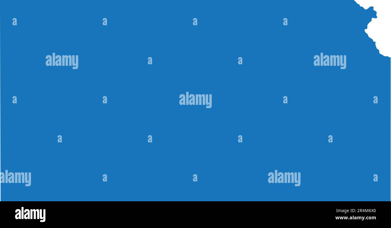 BLUE CMYK color map of KANSAS, USA Stock Vector Image & Art - Alamy