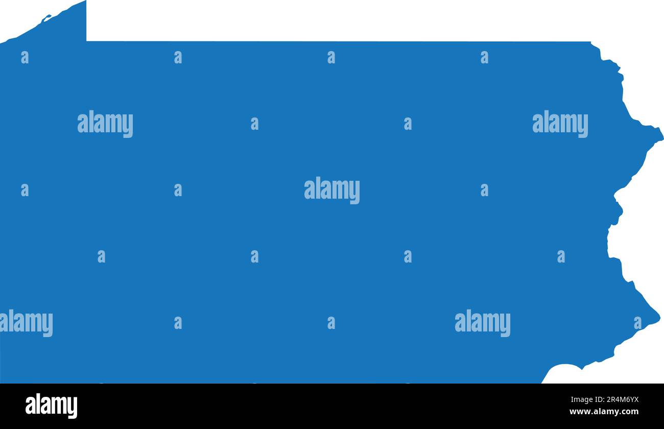 BLUE CMYK color map of PENNSYLVANIA, USA Stock Vector Image & Art - Alamy