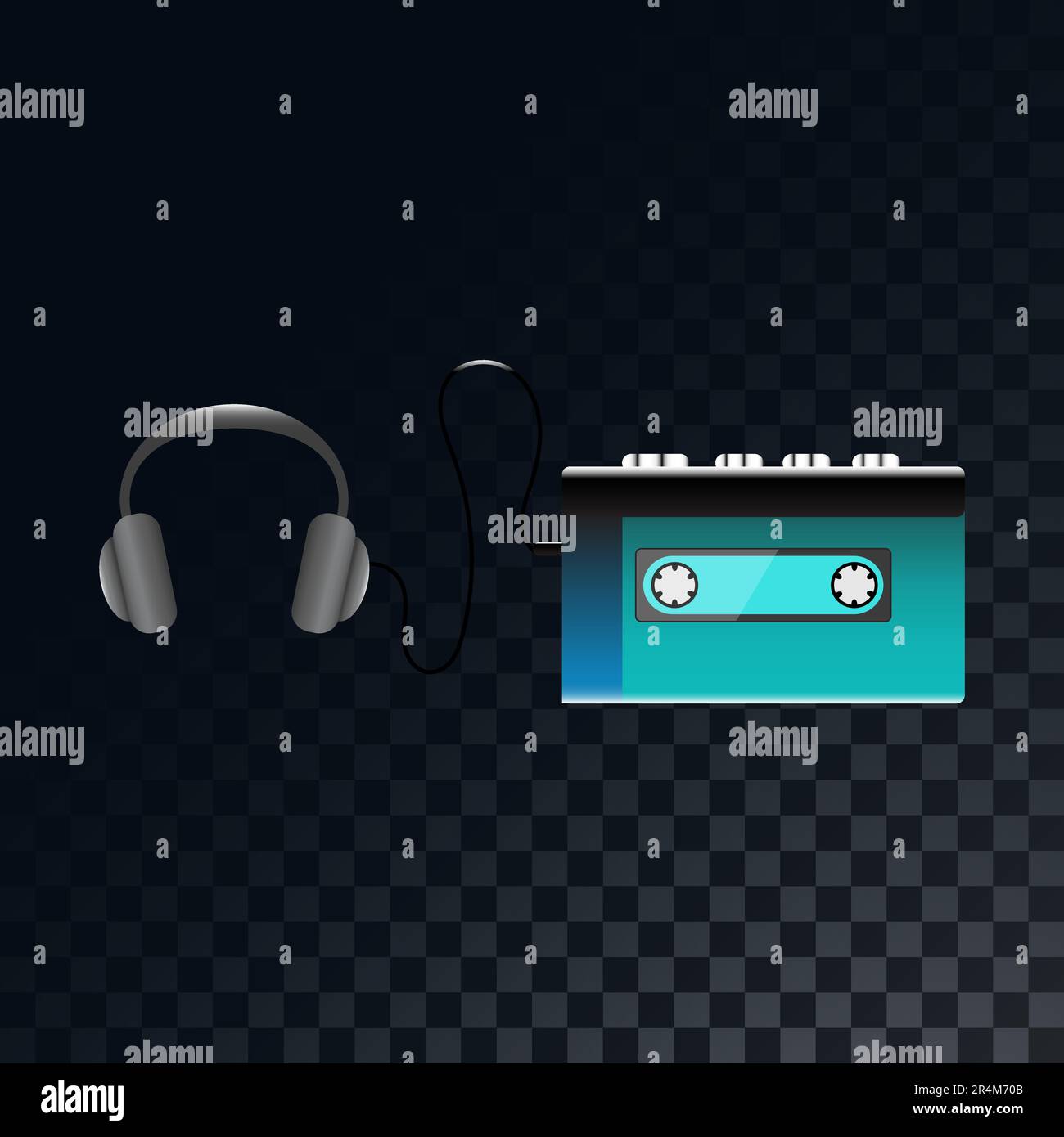 An old retro vintage film analogue music cassette audio player from the ...