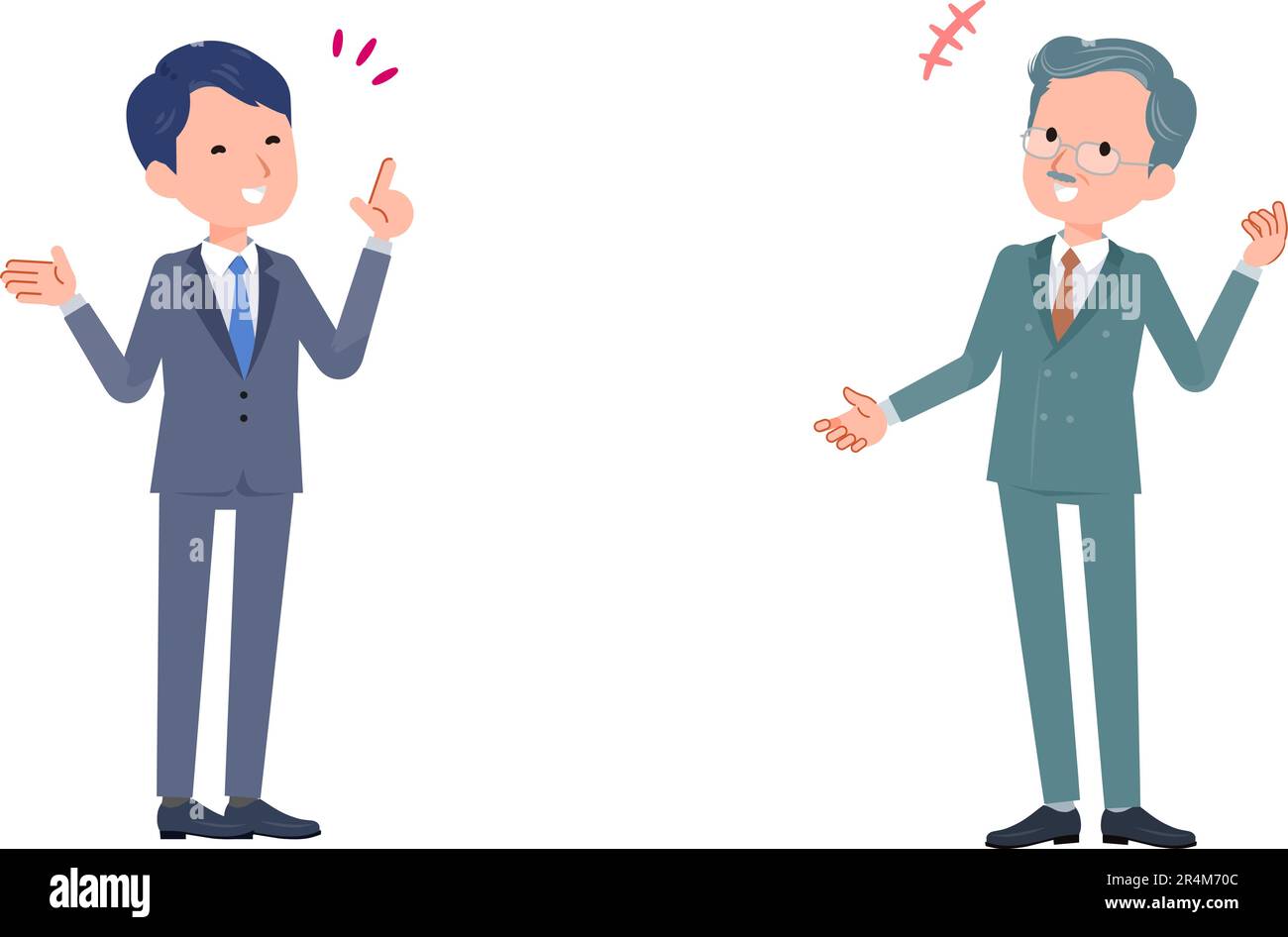 Business scene having a conversation. Vector art that is easy to edit ...