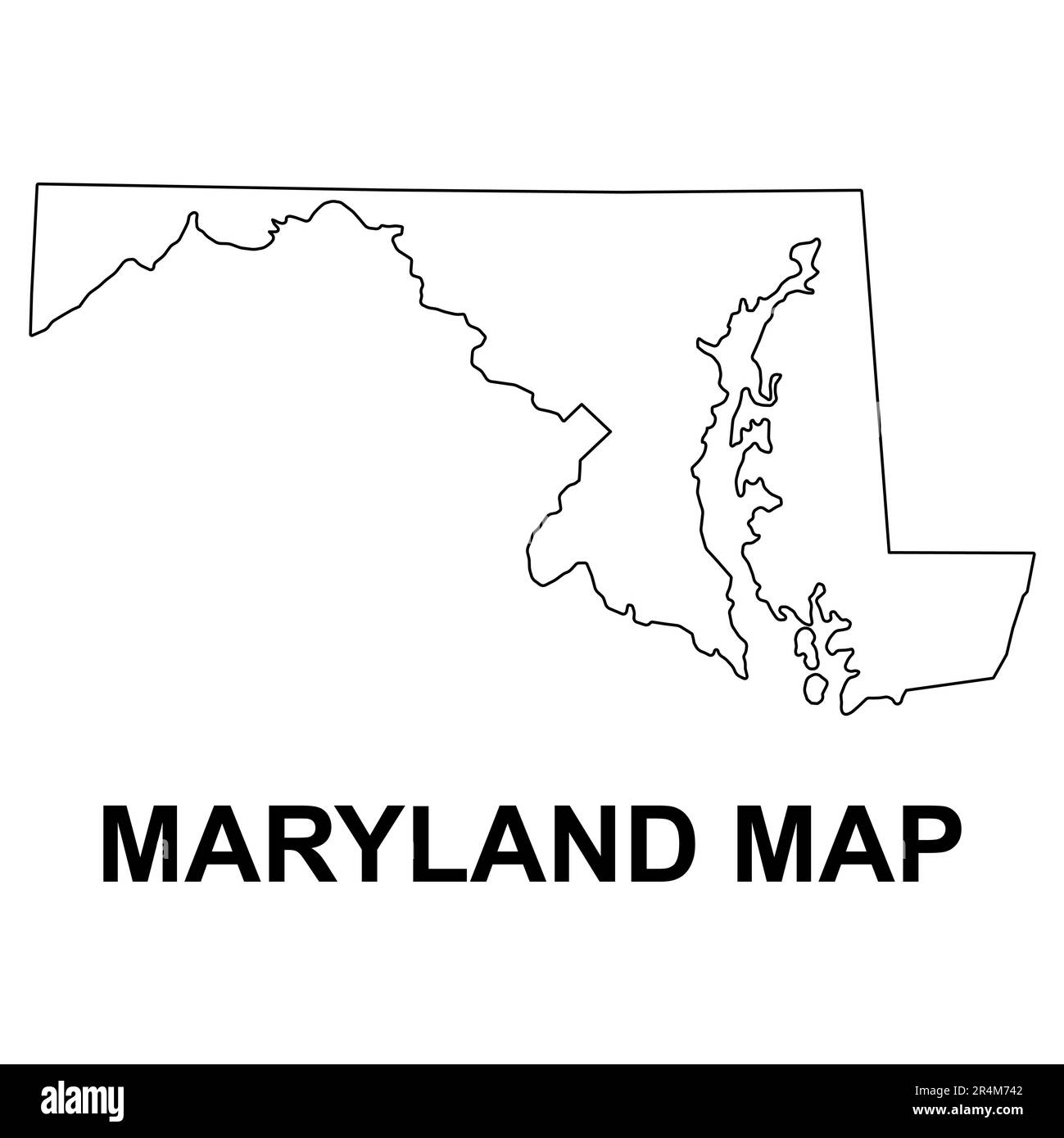Maryland map shape, united states of america. Flat concept icon symbol ...