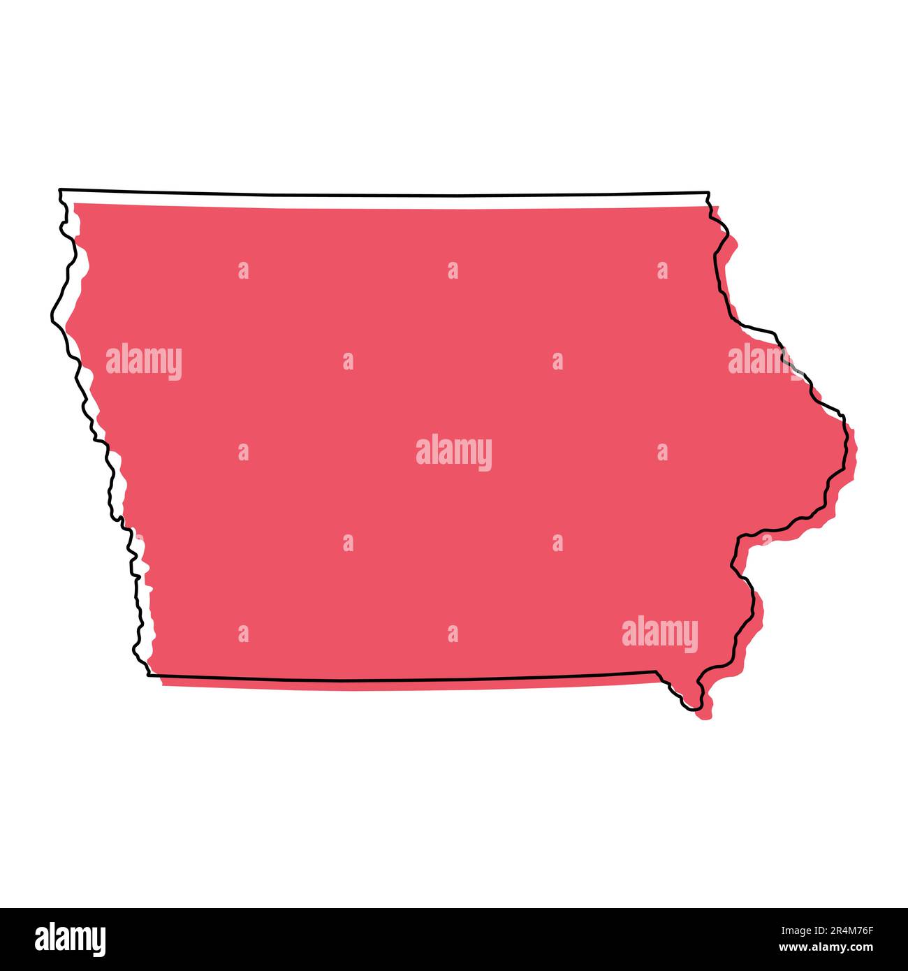 Iowa county map vector vectors Cut Out Stock Images & Pictures - Alamy