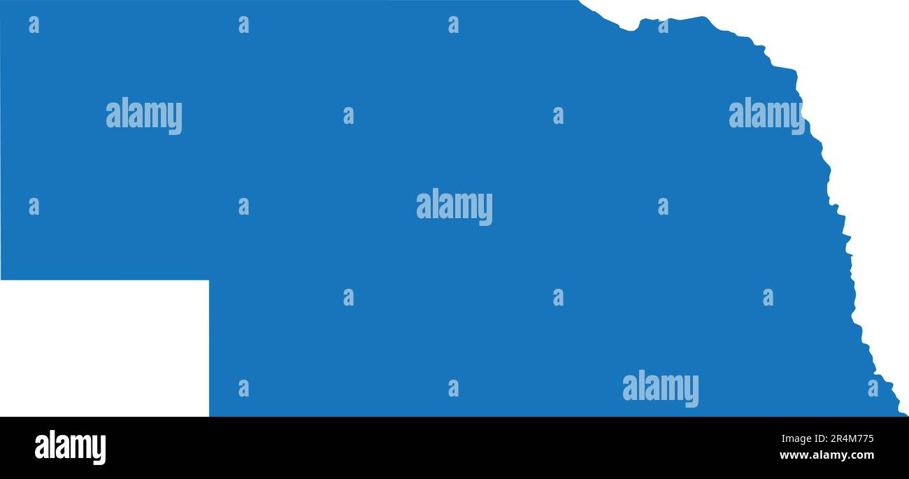 BLUE CMYK color map of NEBRASKA, USA Stock Vector Image & Art - Alamy