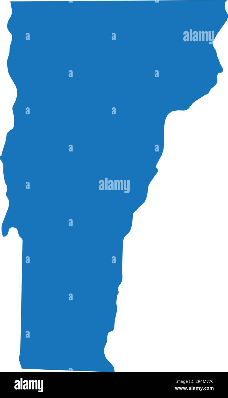 BLUE CMYK color map of VERMONT, USA Stock Vector Image & Art - Alamy