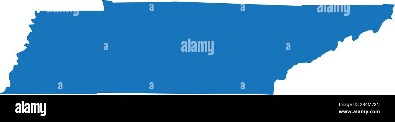 BLUE CMYK color map of TENNESSEE, USA Stock Vector Image & Art - Alamy