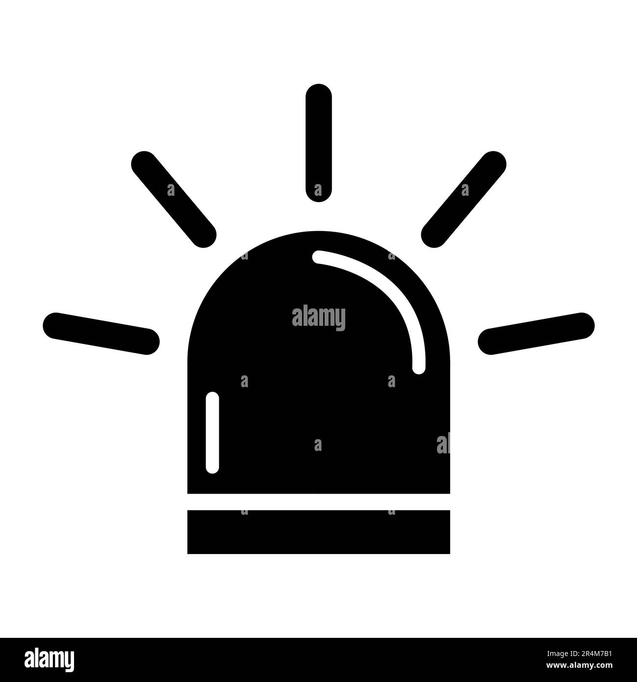 Siren fire alarm sign, signal danger light symbol, ambulance police ...