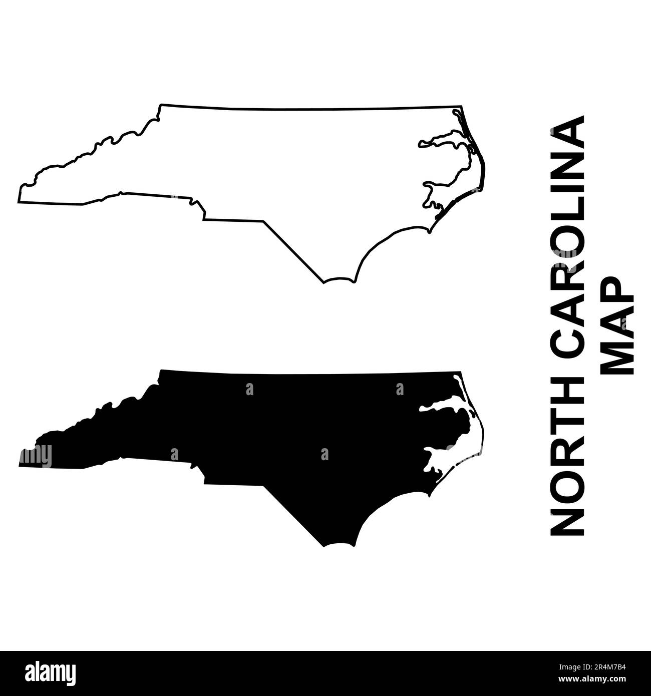 Set of North Carolina map, united states of america. Flat concept ...