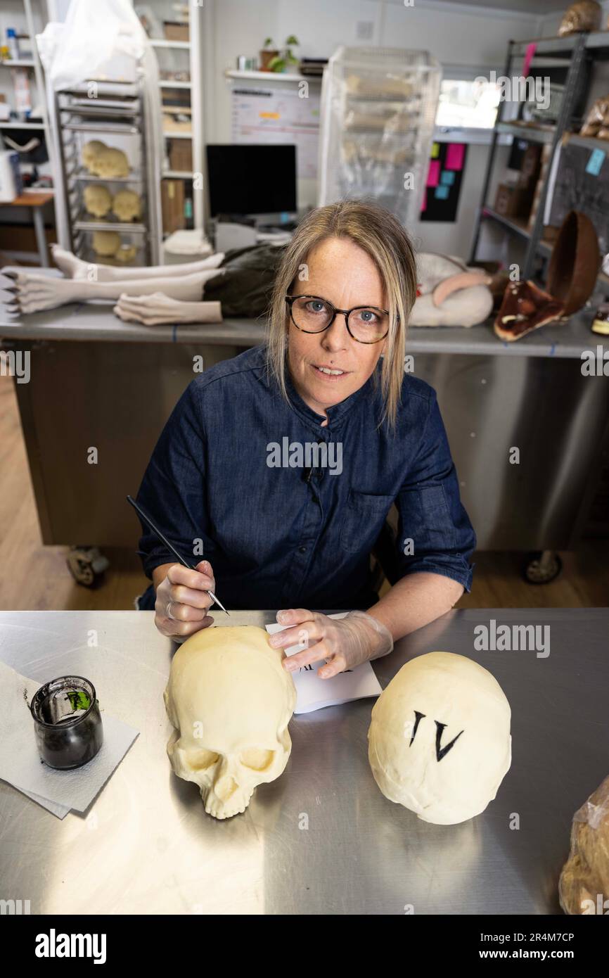 EDITORIAL USE ONLY Chocolatier Sarah Hardy of The Edible Museum puts ...