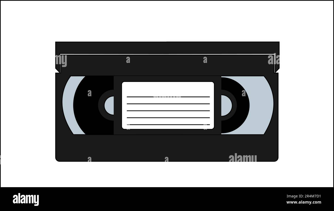 Black old vintage retro hipster antique video cassette for video ...