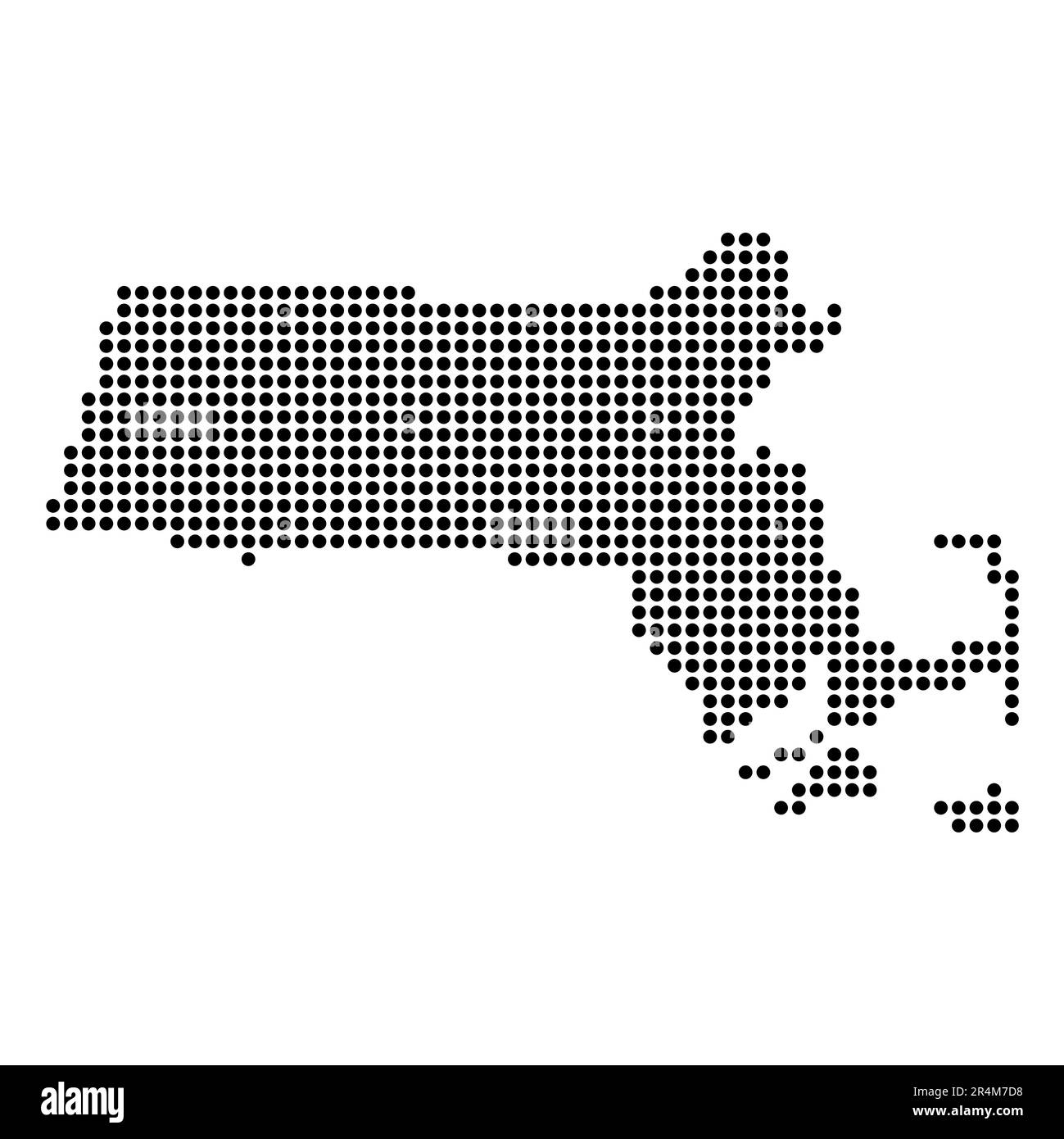 Massachusetts map shape, united states of america. Flat concept icon ...