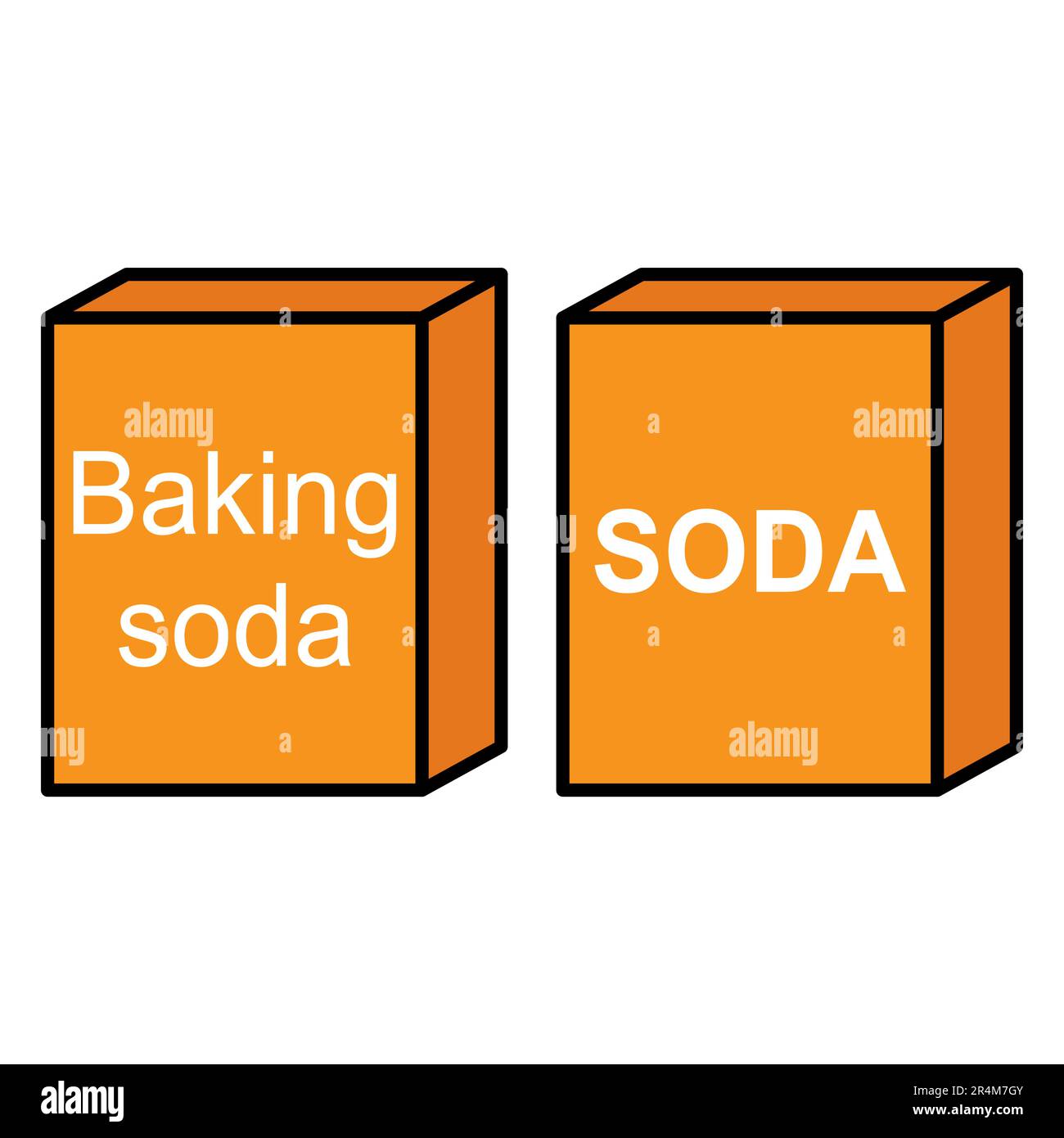 Set of Baking soda ingredient icon, cook design symbol, bakery product ...