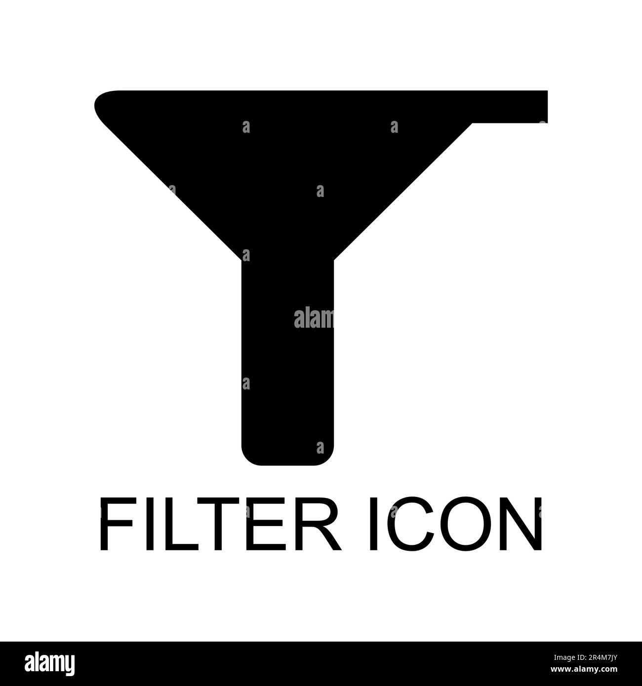 Filter button web shape icon, flat filtering symbol, funnel sign vector ...