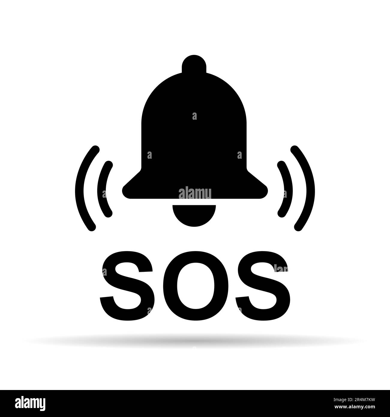 SOS help shadow icon, safety support alert design, save vector ...