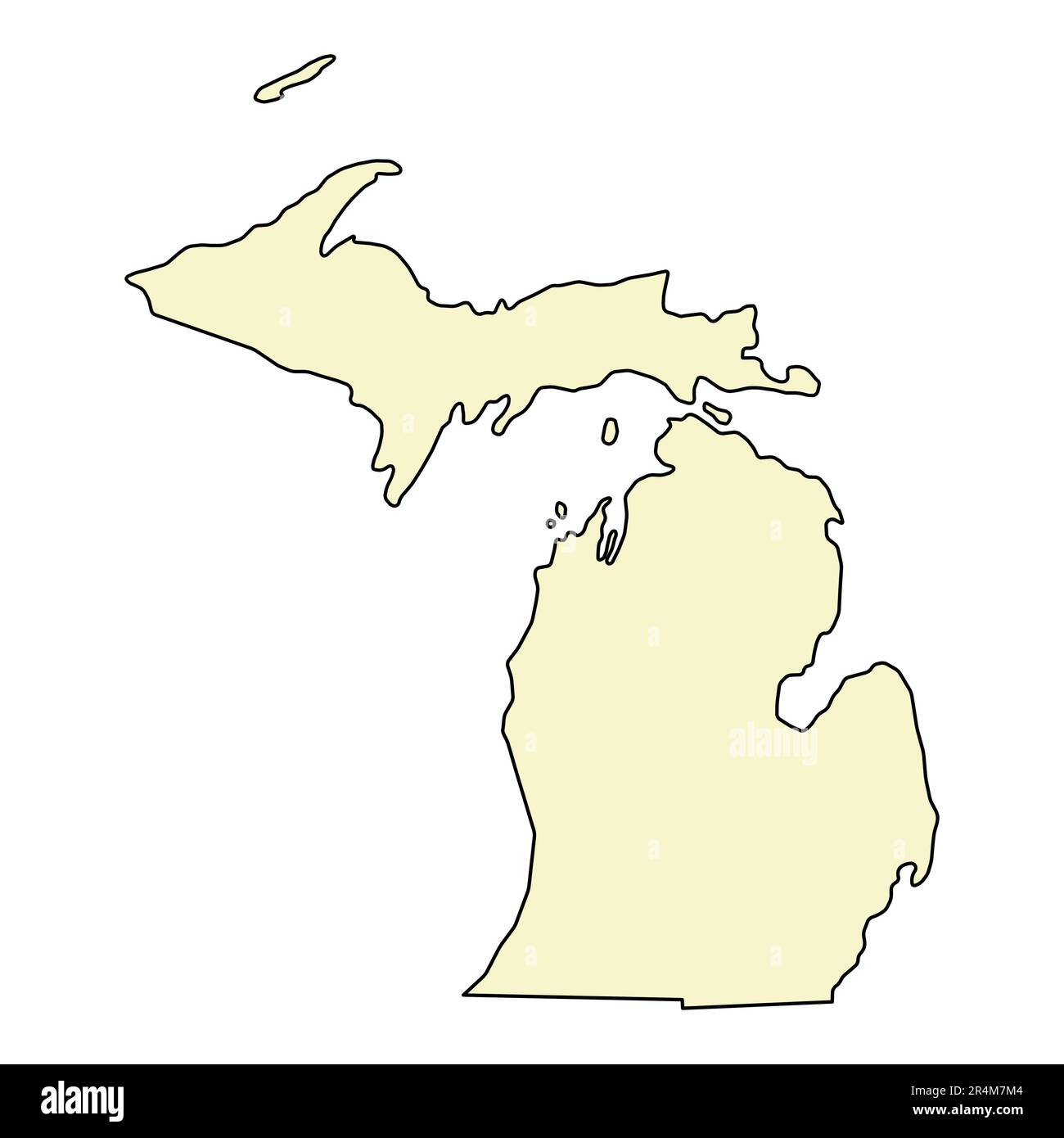 Michigan map shape, united states of america. Flat concept icon symbol ...