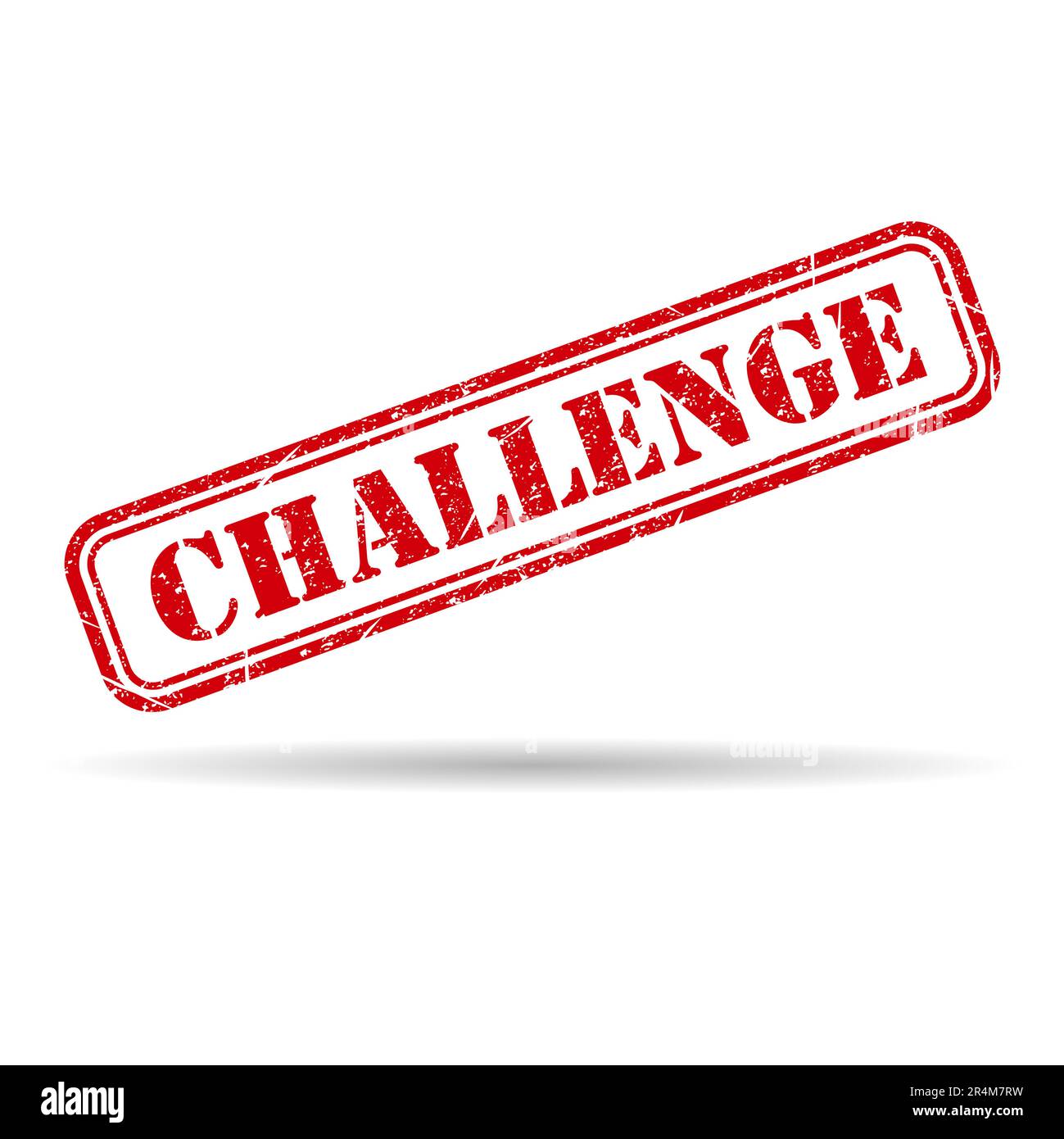 Challenge stamp symbol shadow, label sticker sign button, text banner ...