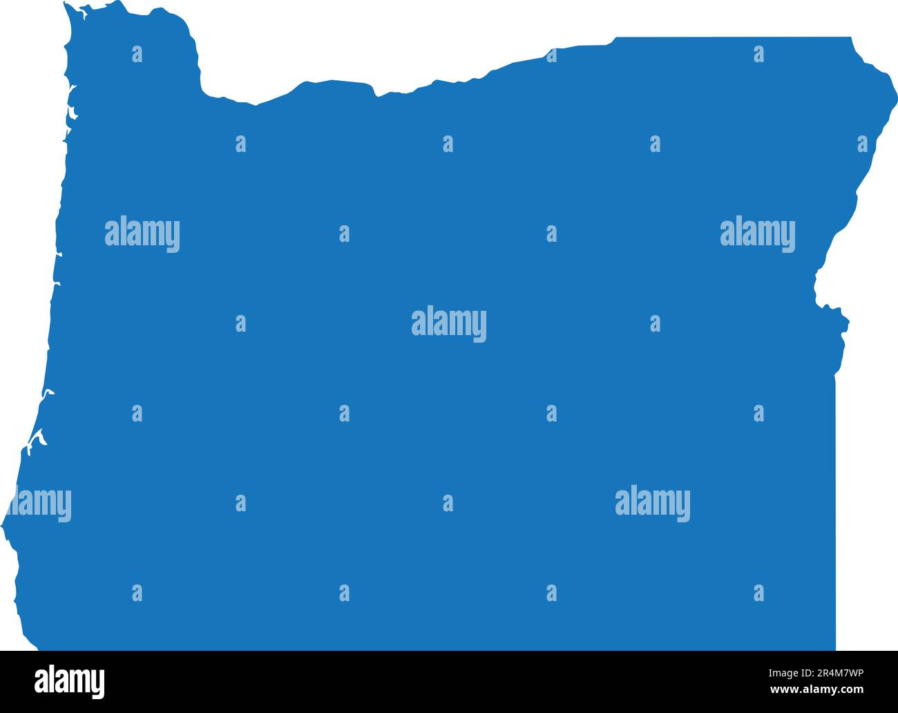 BLUE CMYK color map of OREGON, USA Stock Vector Image & Art - Alamy