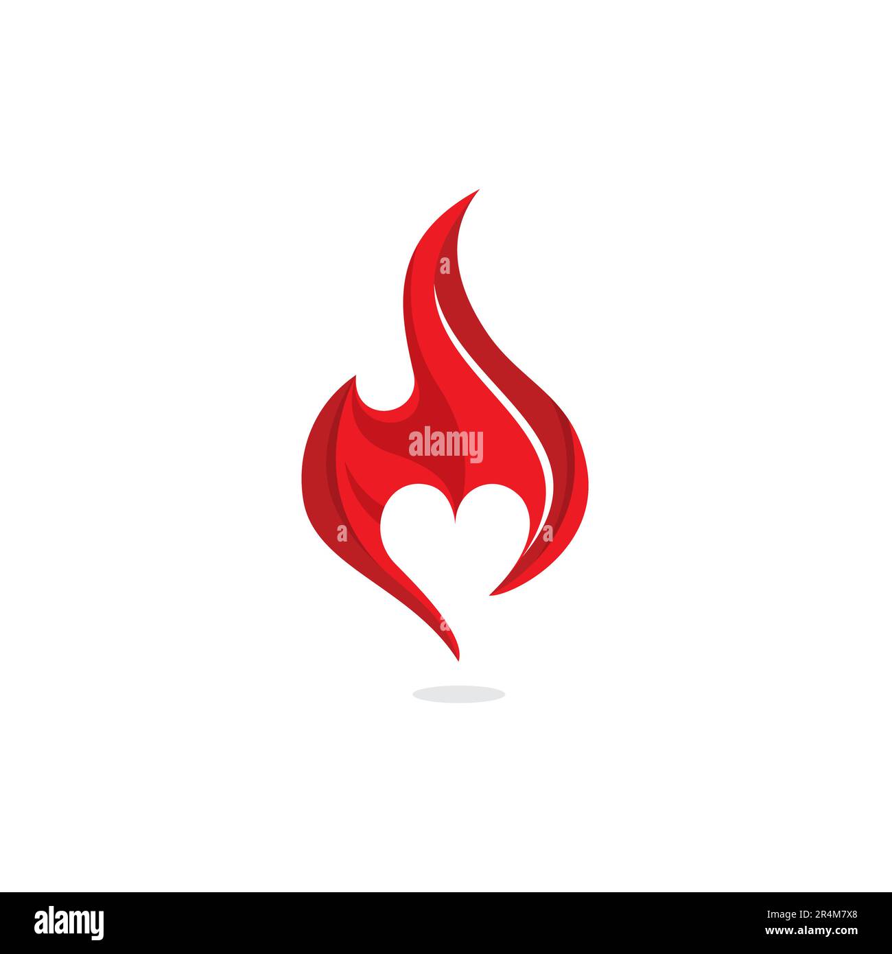 Fire heart icon Cut Out Stock Images & Pictures - Alamy