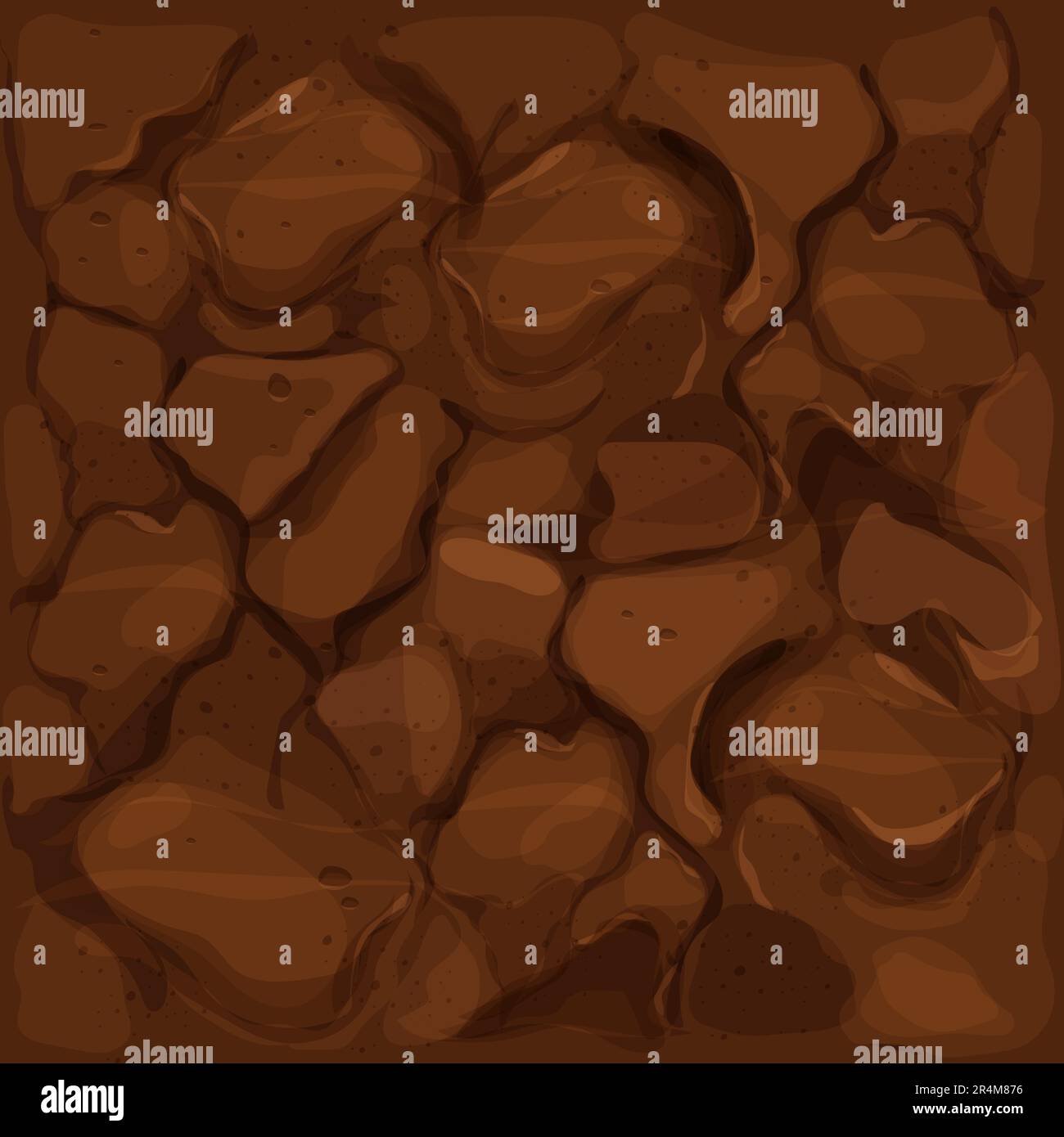 Ground texture, soil top view in cartoon style seamless. Game interface ...