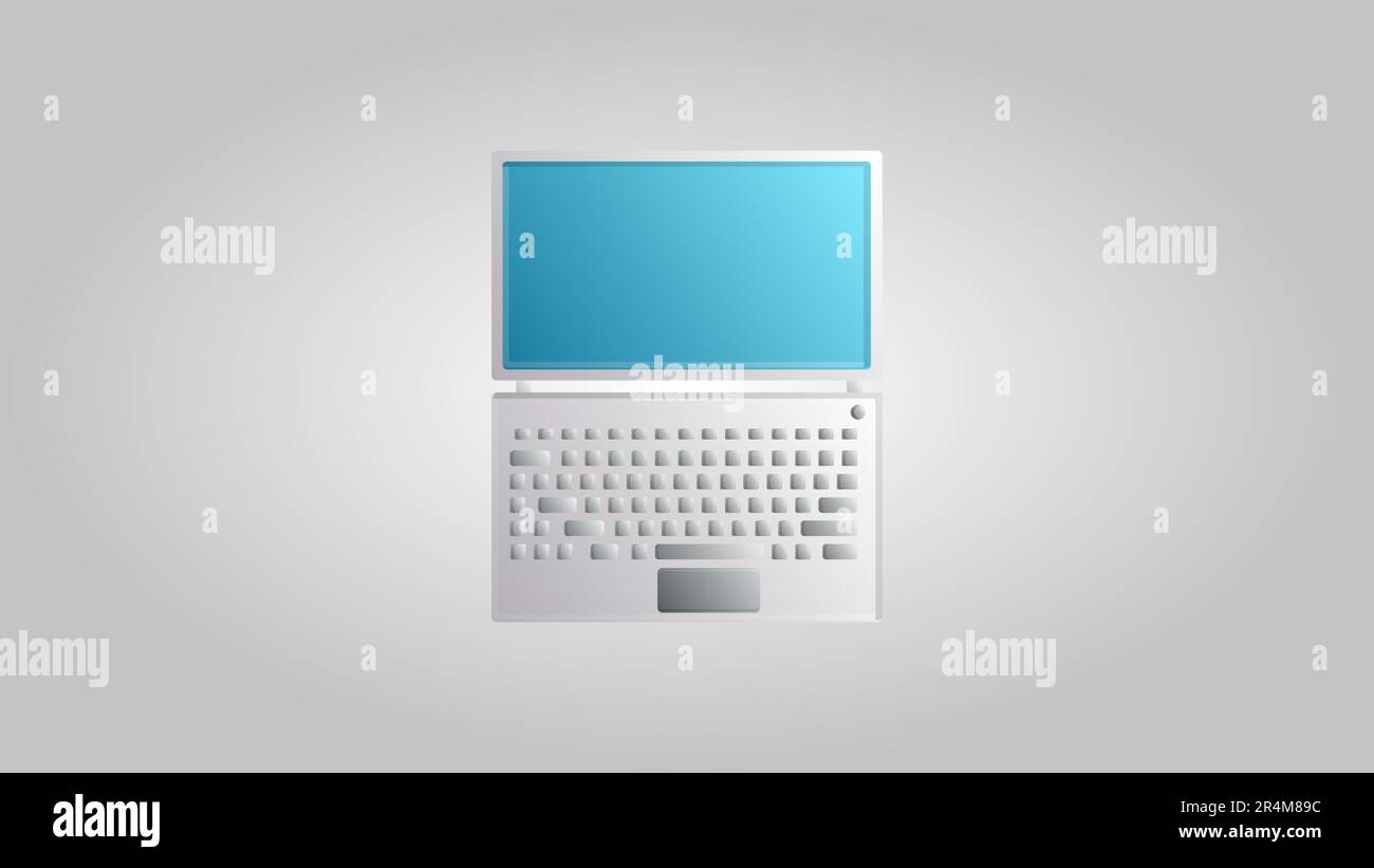 Modern digital new laptop computer for games, work and entertainment on ...