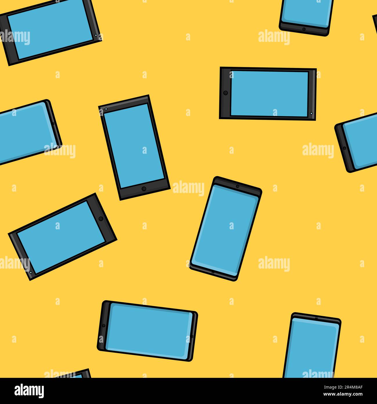 Texture of seamless pattern of modern gadgets digital mobile phones ...