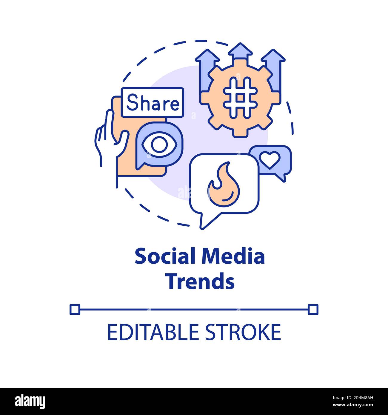 Social media trends concept icon Stock Vector Image & Art - Alamy