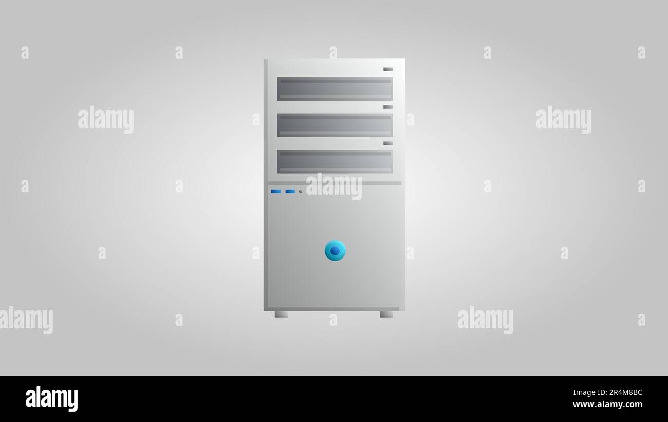 Modern digital new stationary office computer system unit for games ...