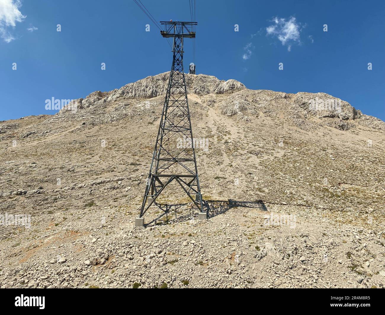 Dusk mountains high voltage tower hi-res stock photography and images ...