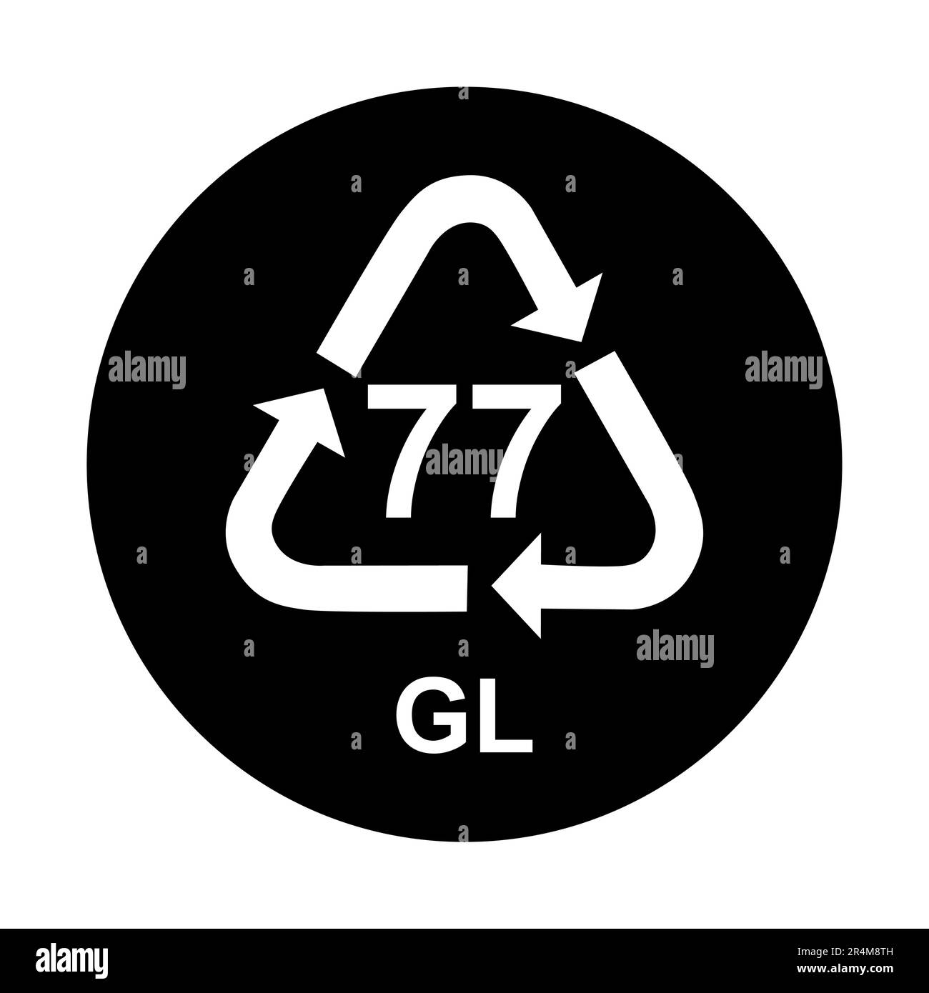 Glass symbol, ecology recycling sign isolated on white background ...