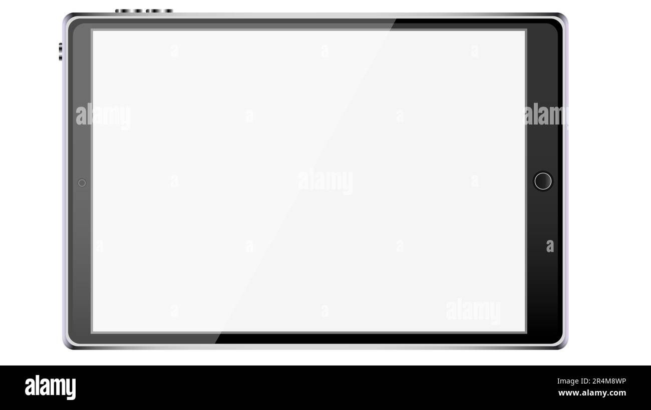 Big black realistic mobile smart touch-sensitive slim tablet computer ...
