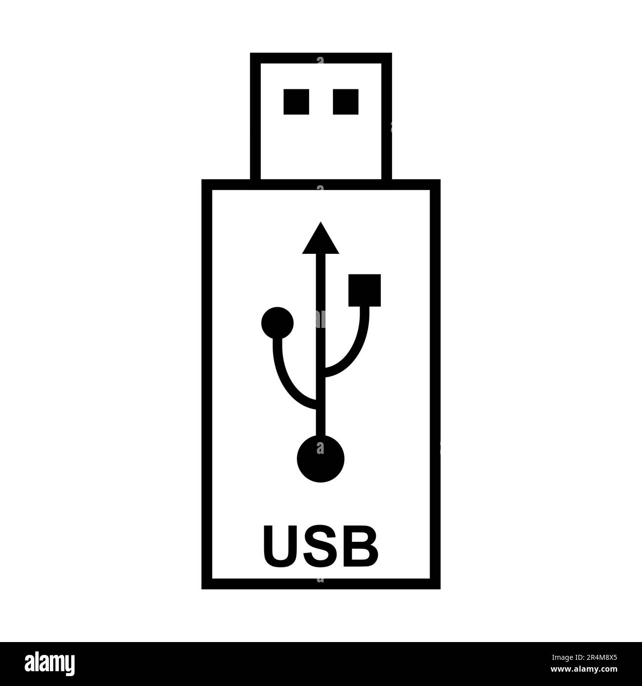 USB icon technology, connect device sign, electronic portable symbol ...