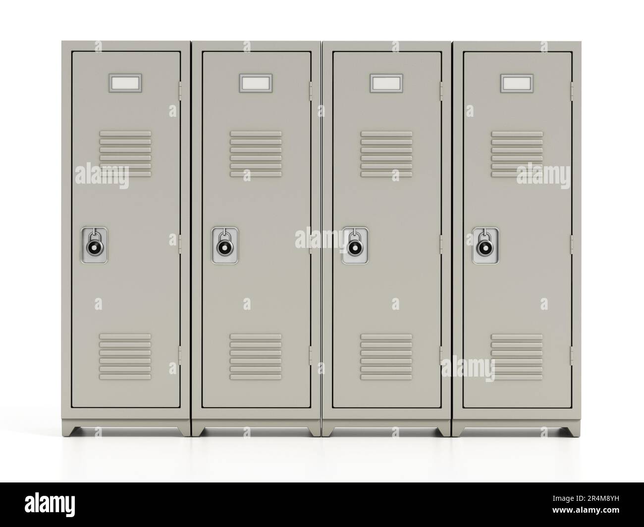 Metal locker storage cabinets for school, fitness club or gym isolated ...