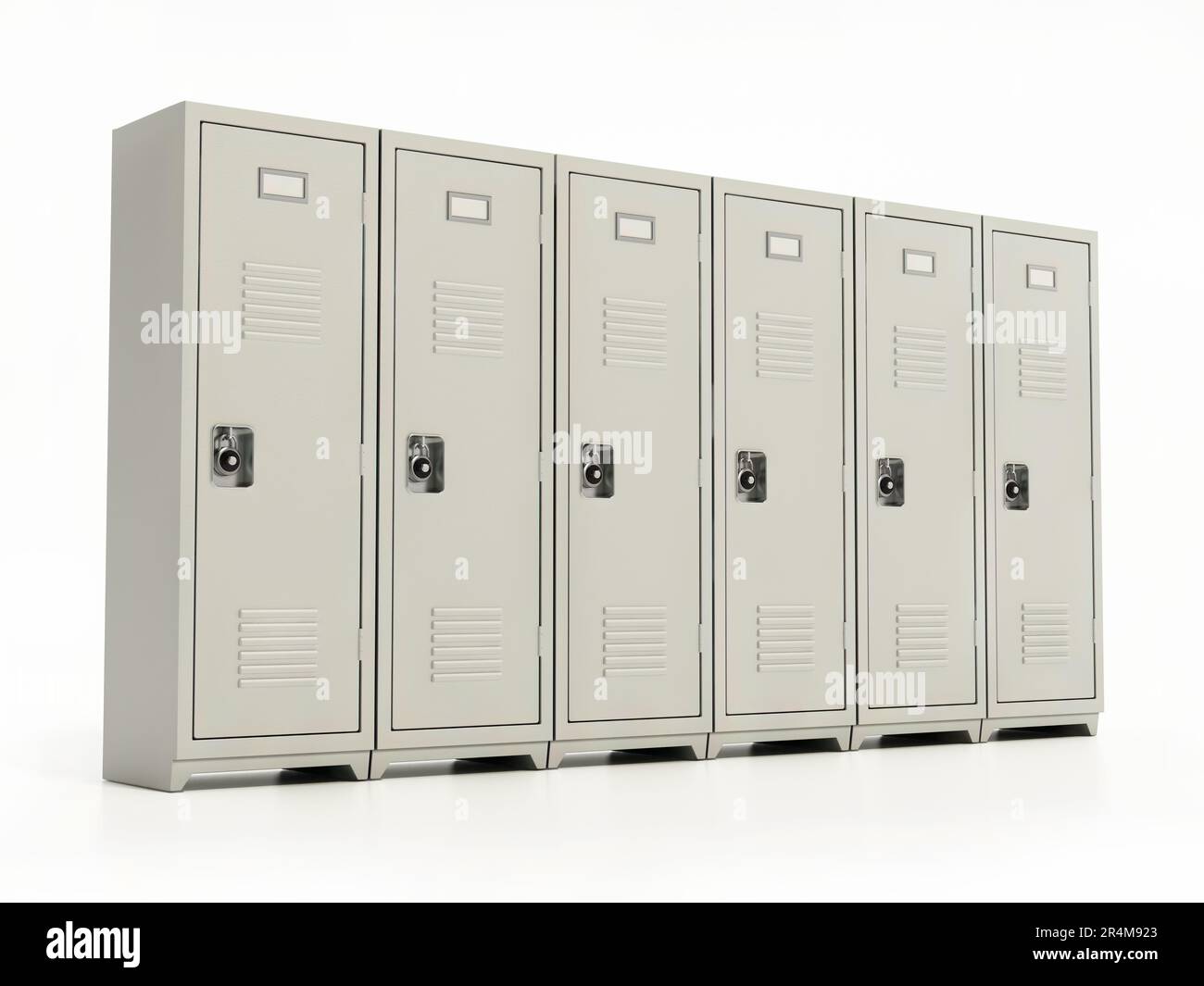 Metal locker storage cabinets for school, fitness club or gym isolated ...