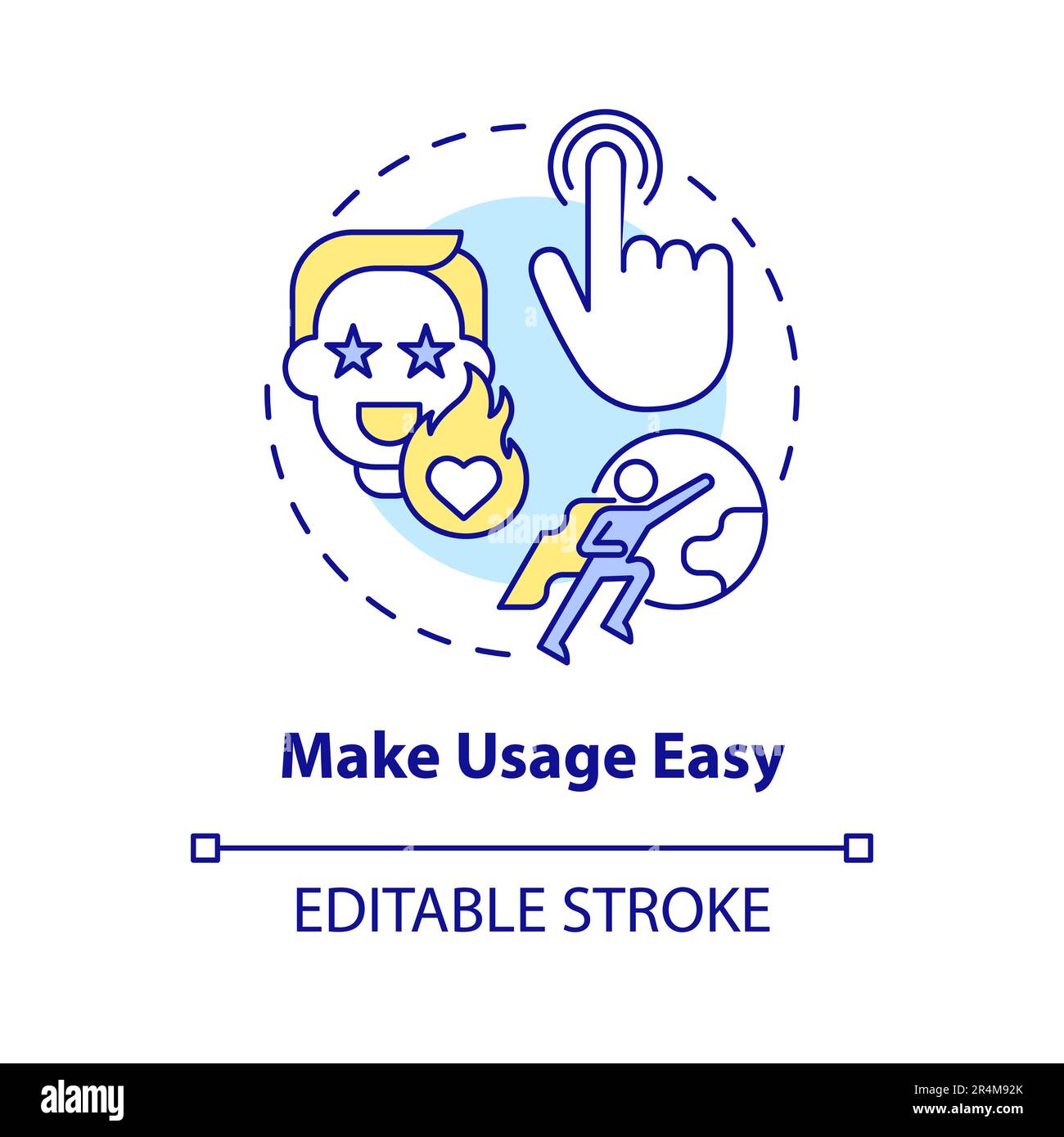 Make usage easy concept icon Stock Vector Image & Art - Alamy