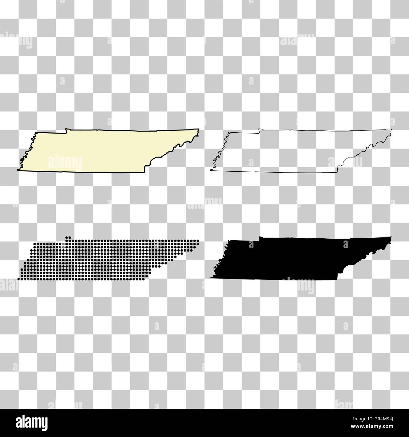 Set of Tennessee map shape, united states of america. Flat concept ...