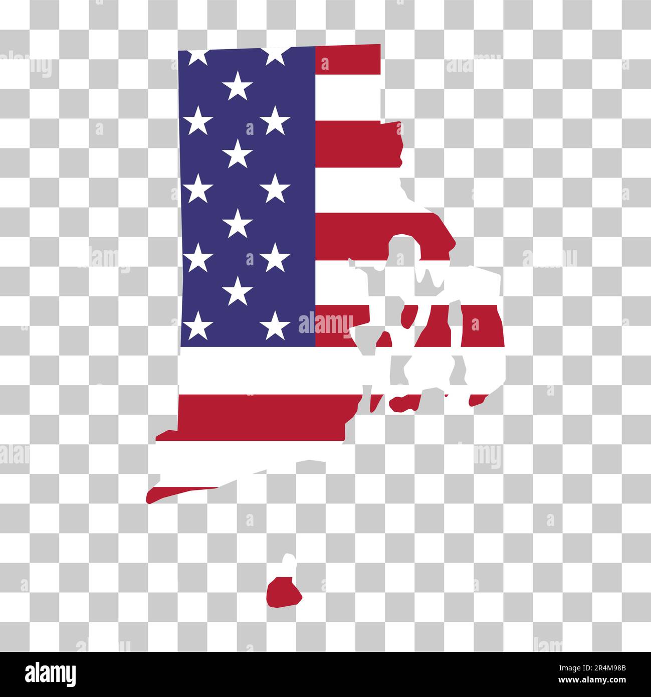 Rhode island map shape, united states of america. Flat concept symbol ...