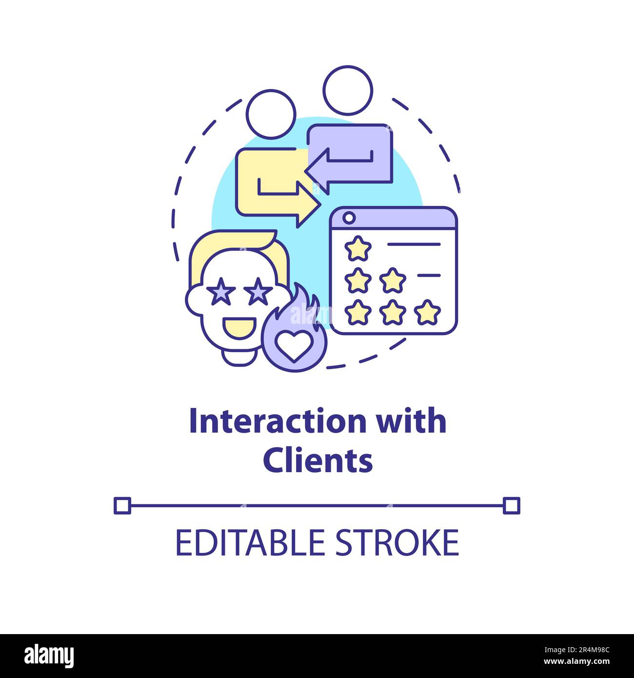 Interaction with clients concept icon Stock Vector Image & Art - Alamy