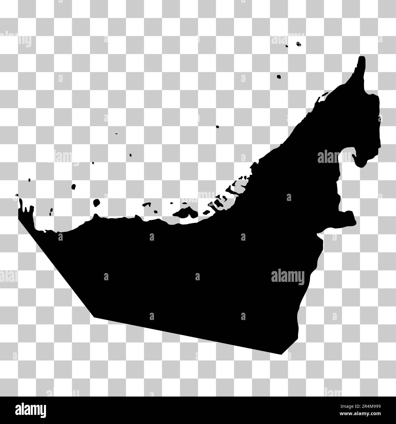United arab emirates map icon, geography blank concept, isolated ...