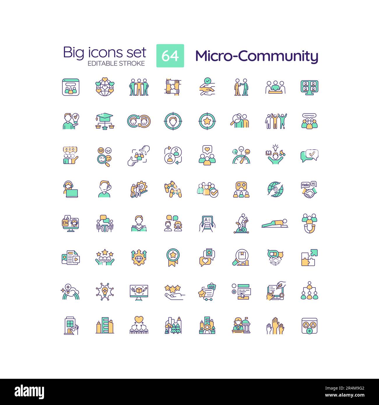 Micro community RGB color icons set Stock Vector Image & Art - Alamy Micro community RGB color icons set Stock Vector Image & Art - Alamy
