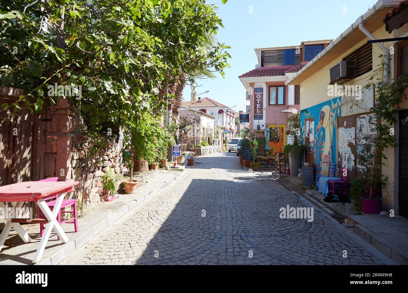 The scenic Cunda Island outside of Ayvalik, Turkey is a Greek town that ...