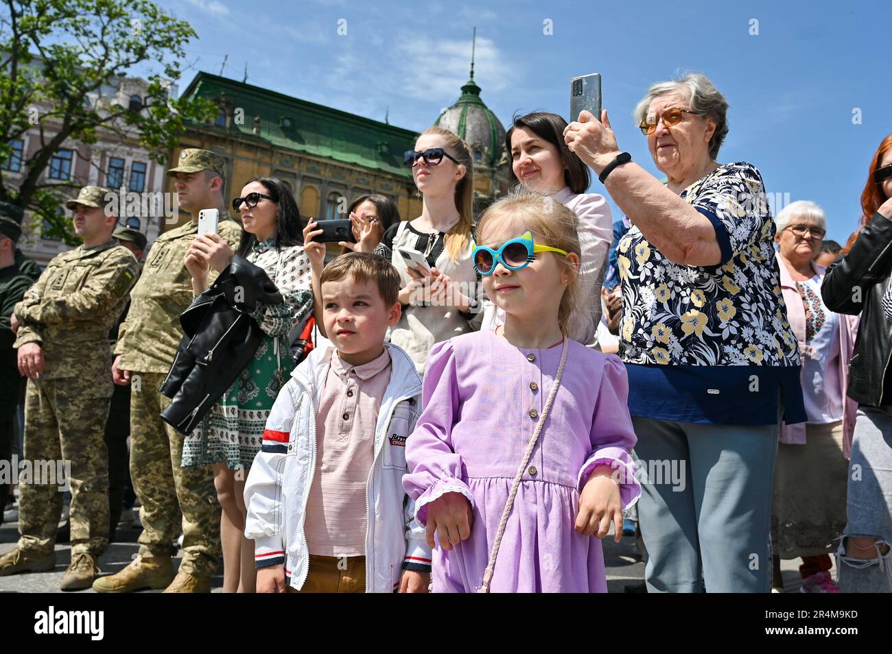 LVIV, UKRAINE - MAY 28, 2023 - People attend the celebration of the Day ...