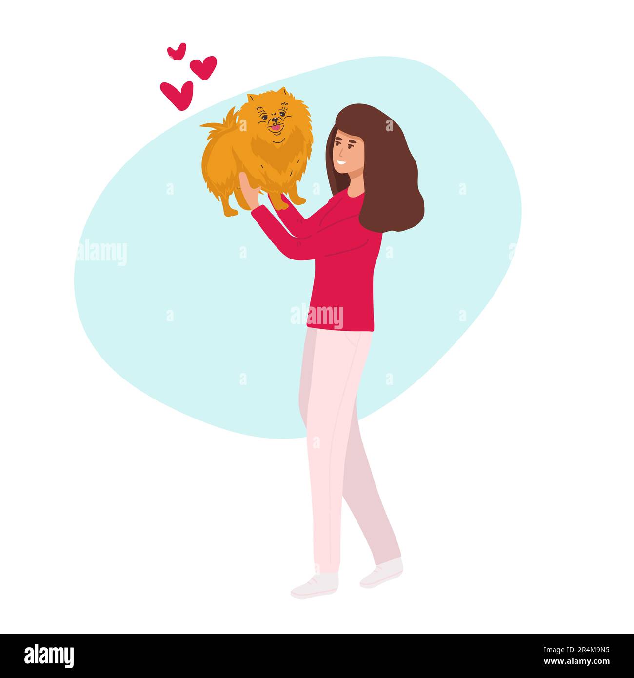 Boyfriend Holding his Dog and Girlfriend Holding her Cat. Married ...