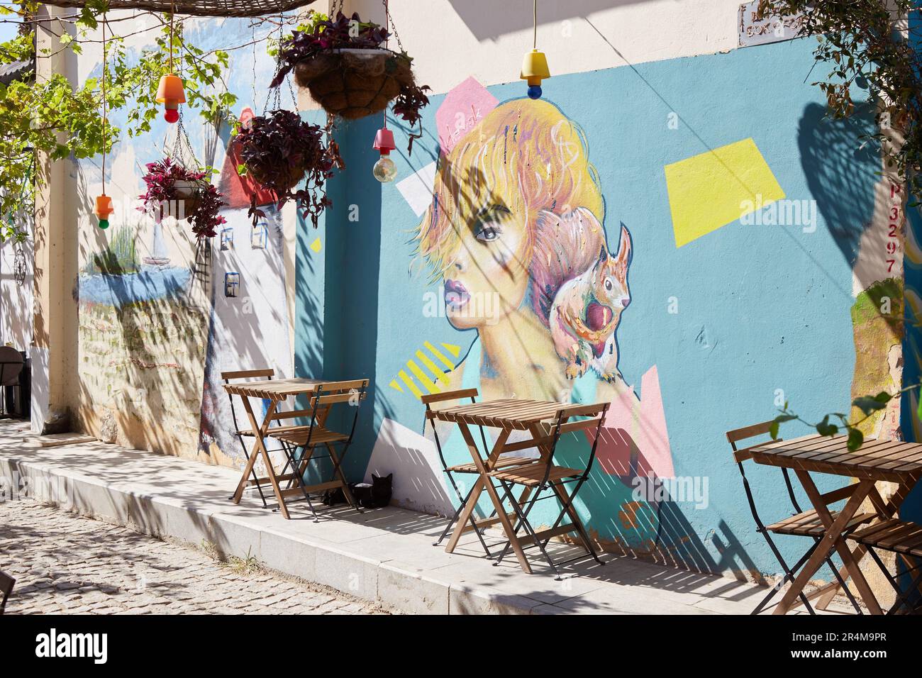 The scenic Cunda Island outside of Ayvalik, Turkey is a Greek town that ...