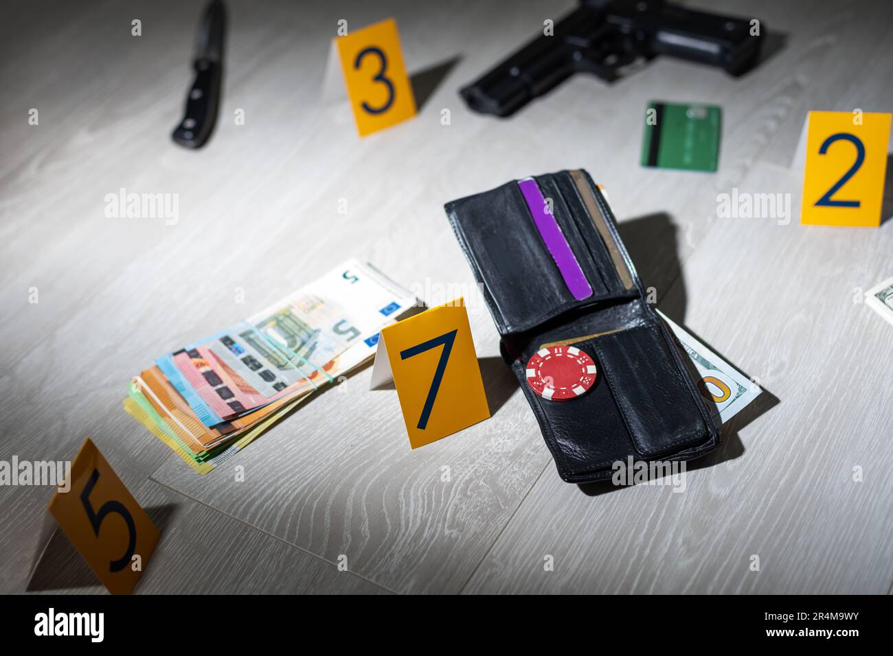 Crime scene investigation - numbering of evidences after the murdering ...