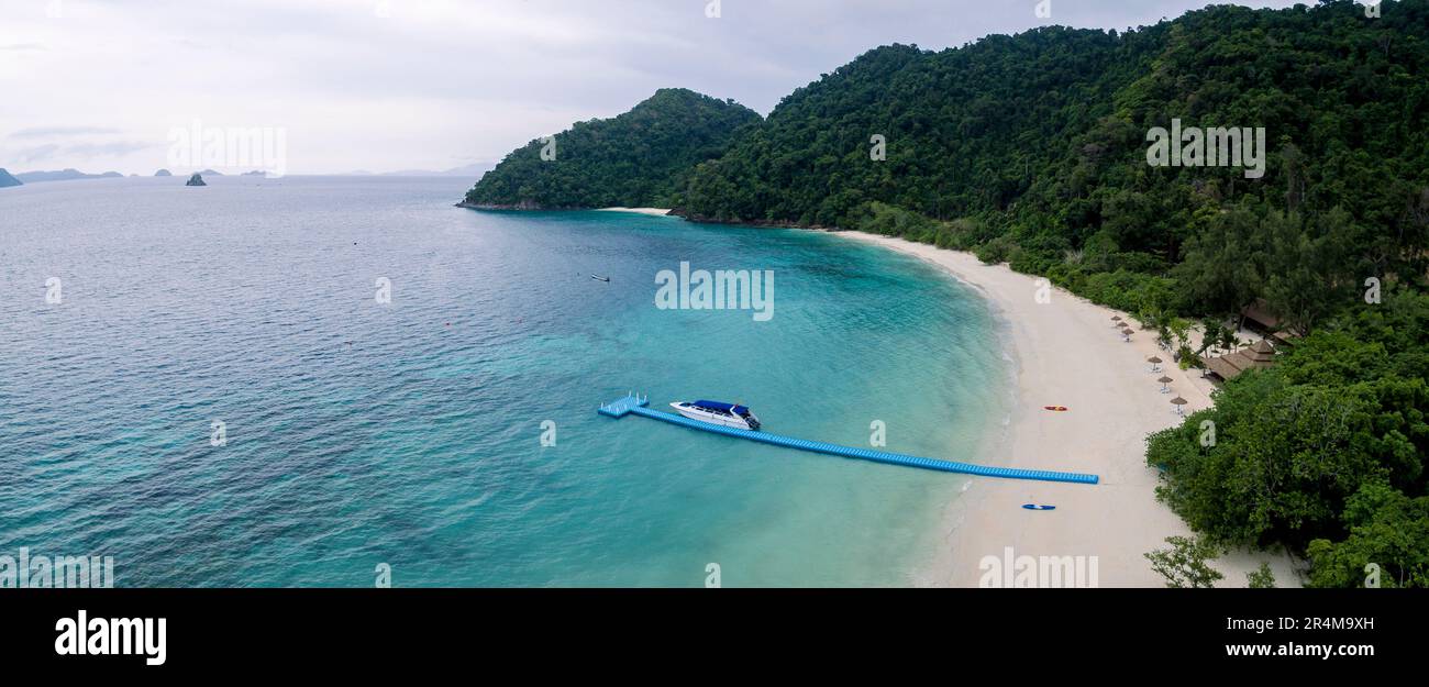 aerial view of nyaung oo phee island of myanmar southern andaman sea ...