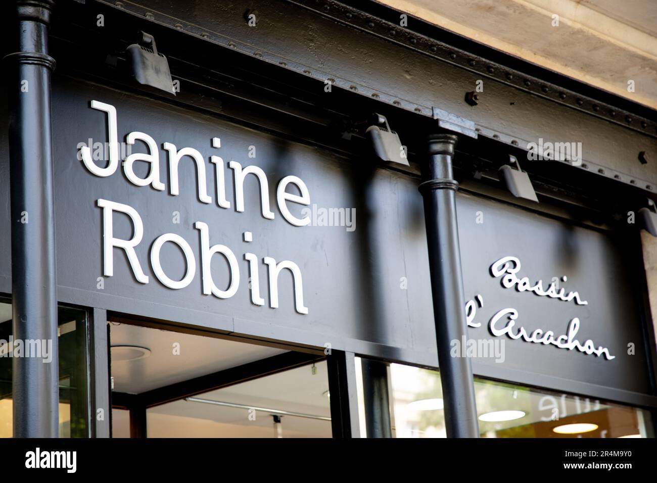 Bordeaux , Aquitaine France - 05 19 2023 : janine robin brand text ...