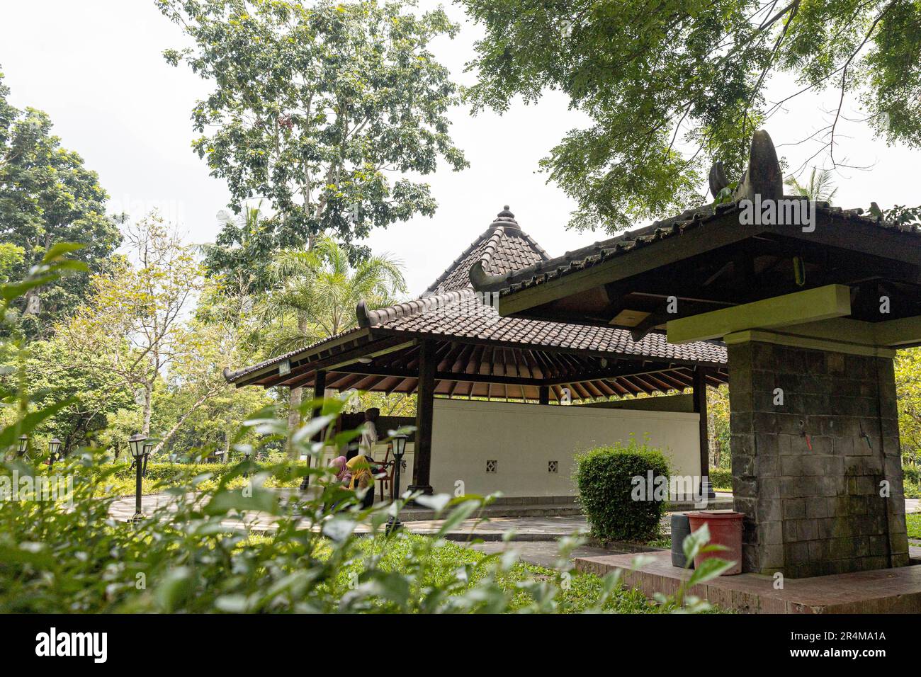 Java, Indonesia - April, 2023: Javanese traditional house building in ...