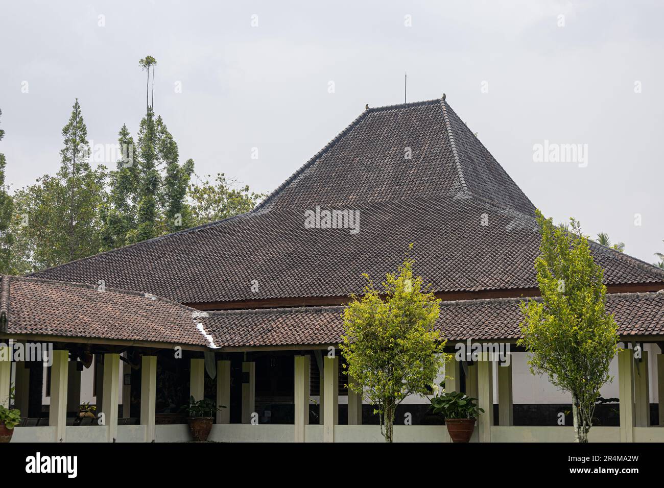 Java, Indonesia - April, 2023: Javanese traditional house building in ...